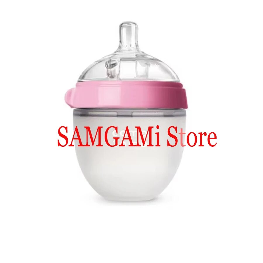 Детские силиконовые бутылочки Samgami, розовый, 150 мл, 2 шт.