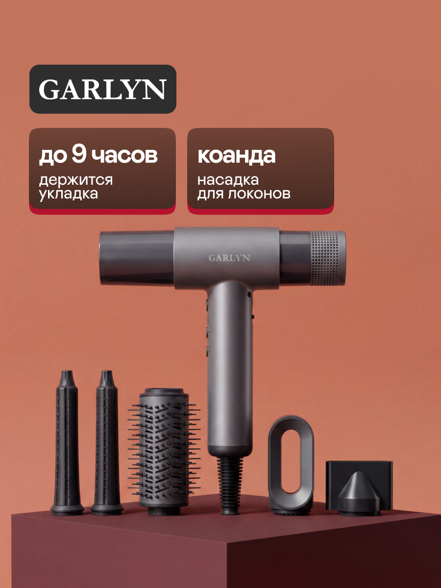 Фен-мультистайлер GARLYN Air Multi Pro. Мощность 1800 Вт. 5 насадок.