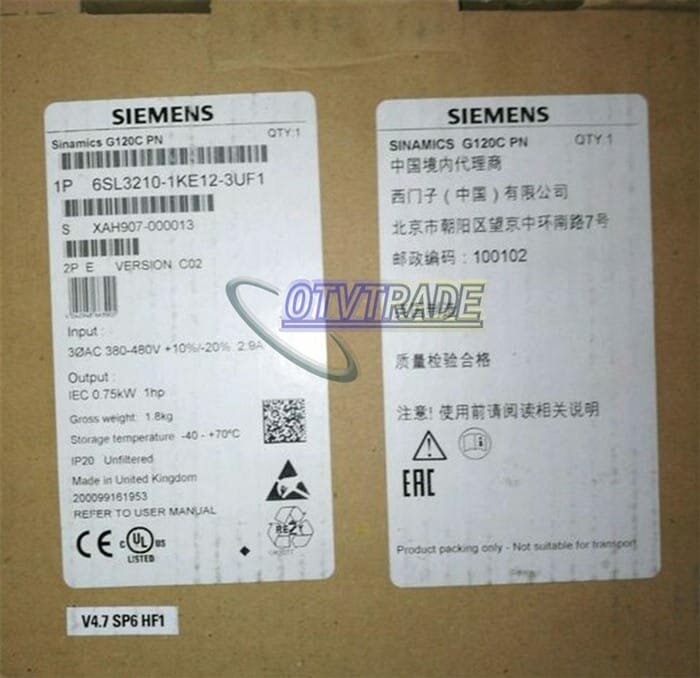 Модуль SIEMENS 6SL3210-1KE12-3UF1 6SL3 210-1KE12-3UF1