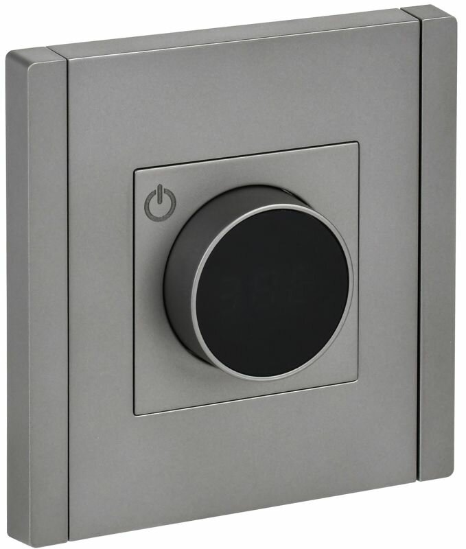 Термостат электронный FORTE&PIANO FP552 с индикацией сталь IEK FP-RT11-K46