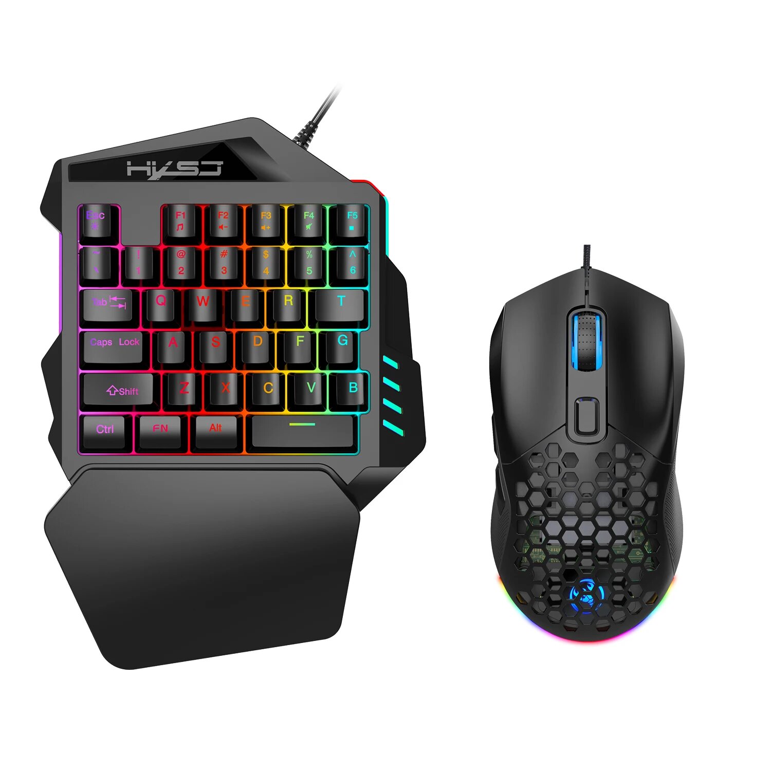 Игровая клавиатура и мышь hxsj mini V100 35 клавиш V100(X300Black)