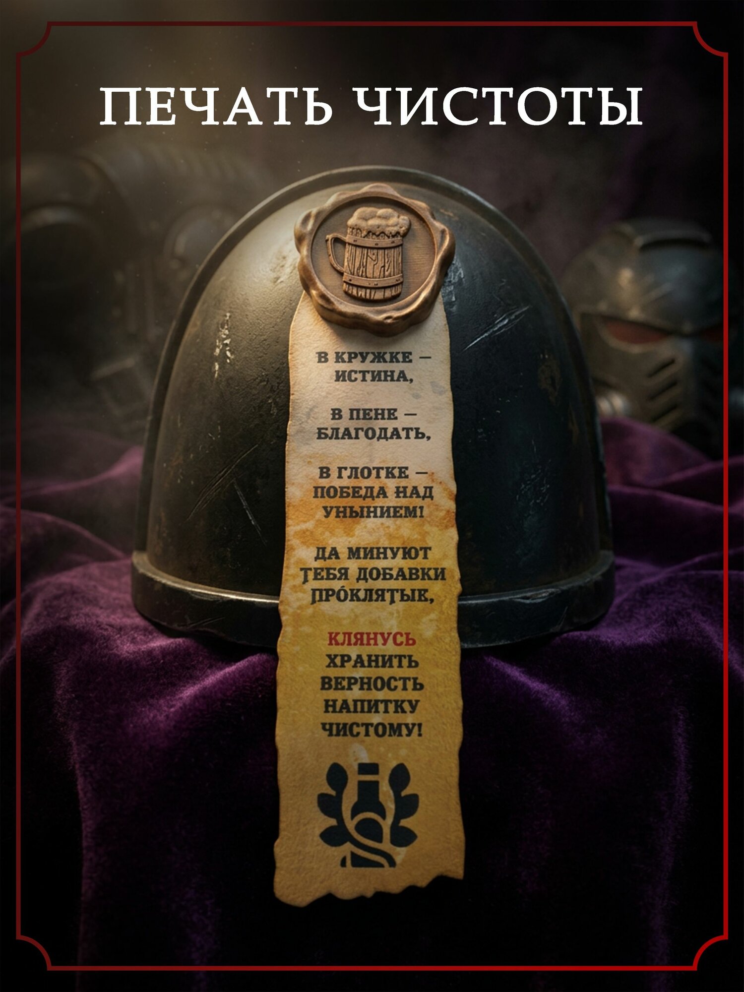 Печать Чистоты "Хаос" Warhammer 40k магнит значок шеврон
