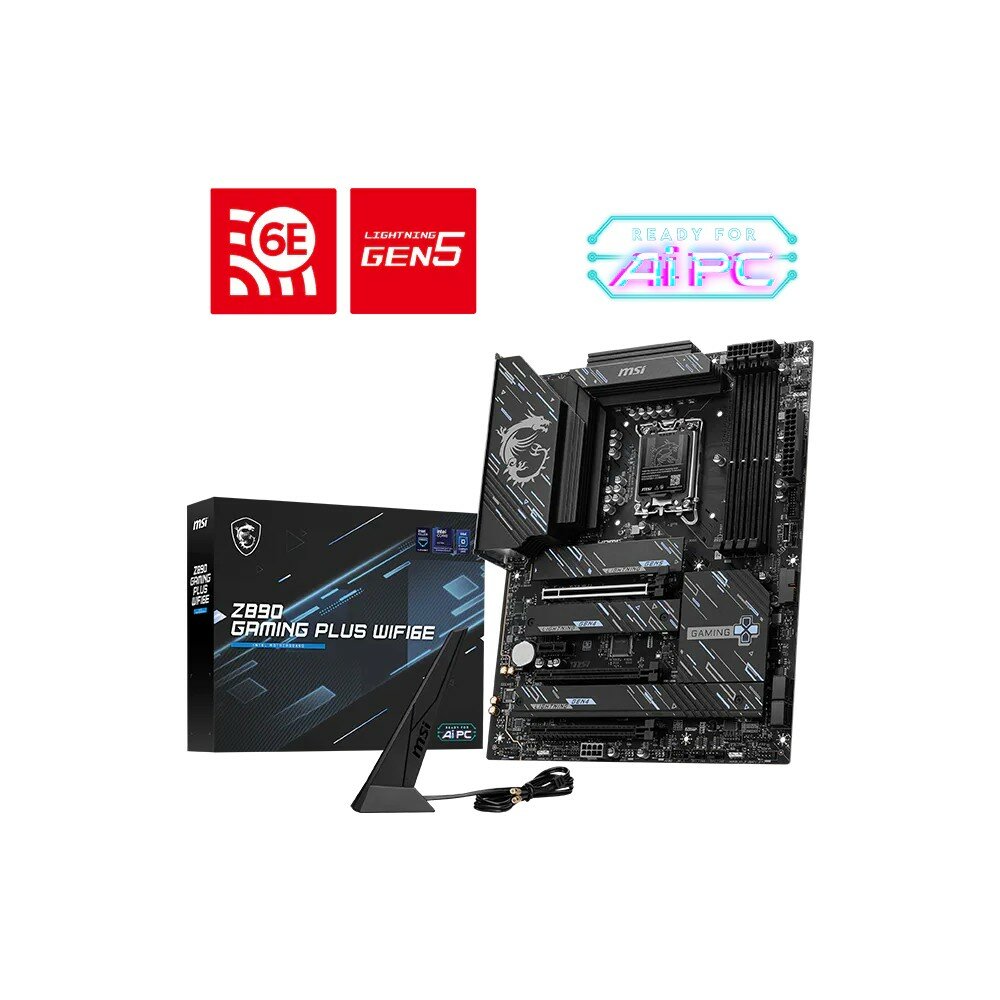 MSI Материнская плата Z890 GAMING PLUS WIFI6E LGA 1851 4хDDR V 4хM.2