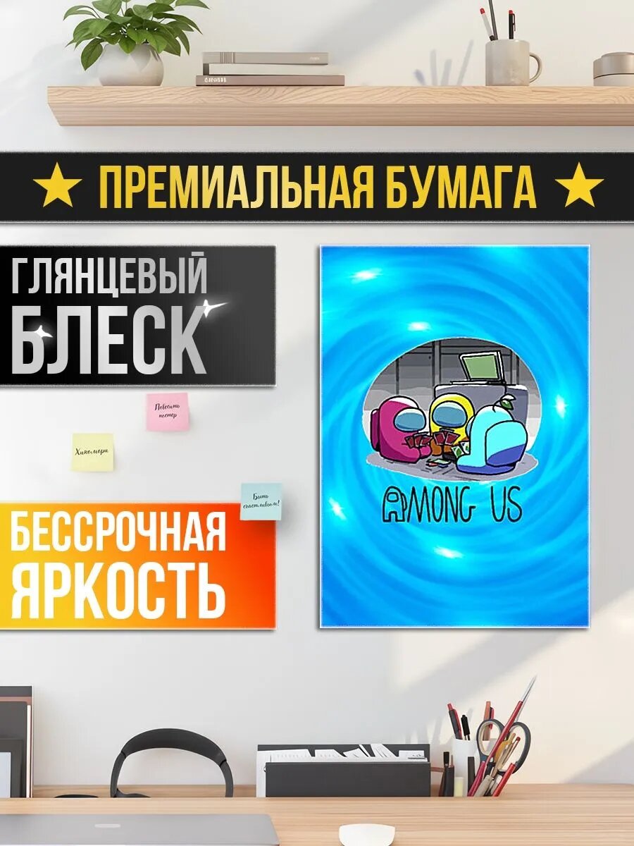 Постер на стену Among Us карты — фото 1