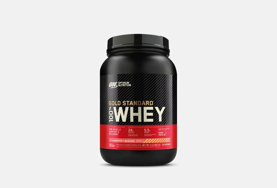 Optimum Nutrition Gold Standard 100% Whey Strawberry Banana Протеин 907 г