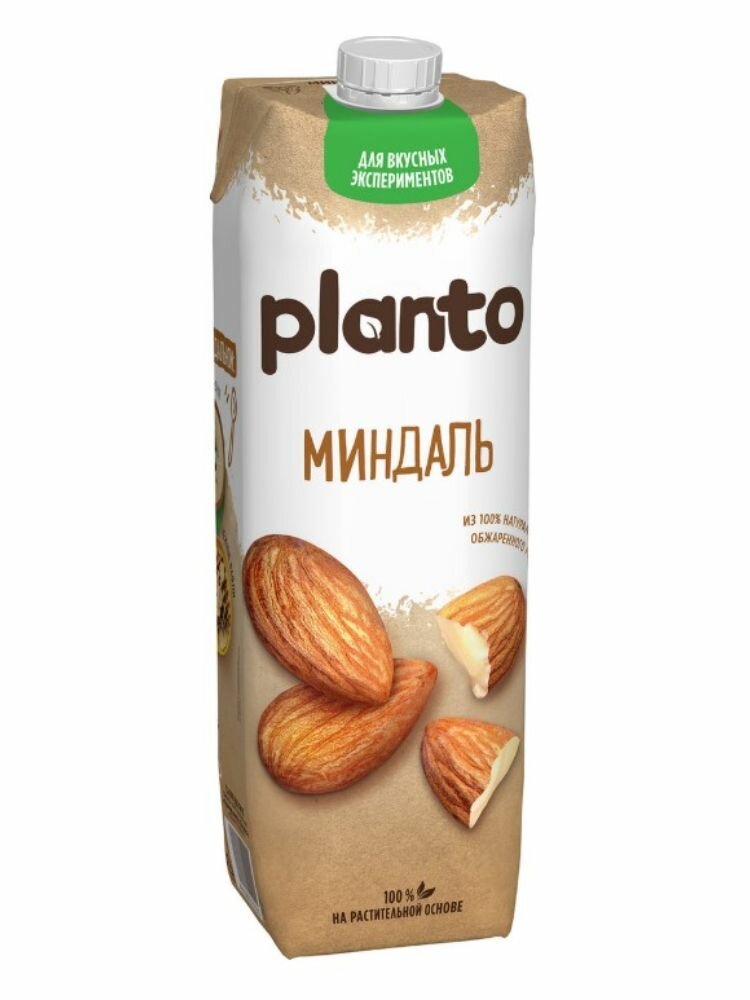 Planto Напиток растительный миндальный 1,2%, 1л