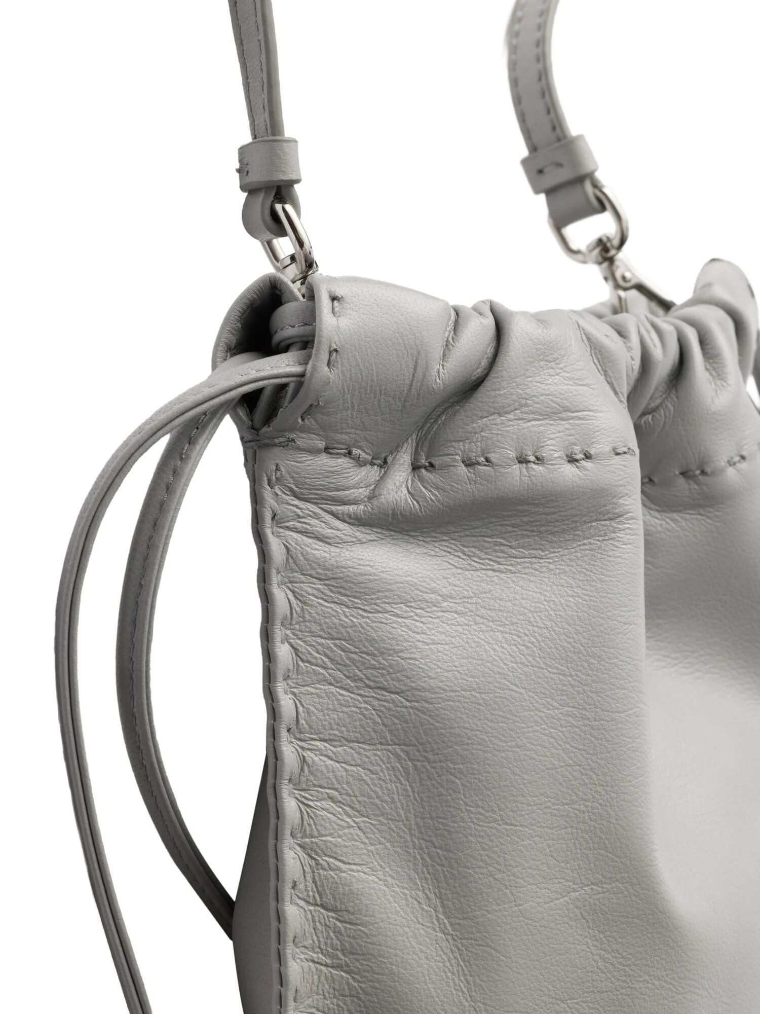 Сумка Prada Nappa-leather smartphone pouch, grey — фото 1