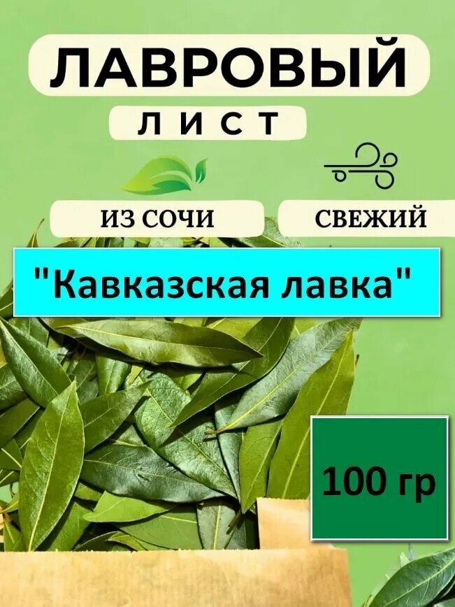 Лавровый лист Целый Зеленый Свежий 100 гр.