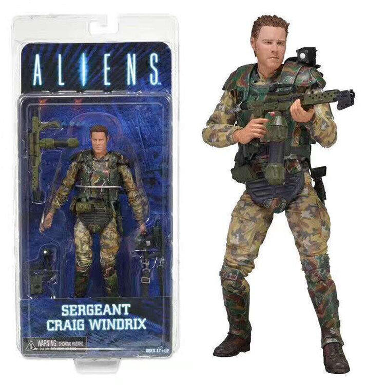 NECA Alien vs. Predator Wave 2 1979 Прозрачный мозг Чужой Синий Модель фигуры пришельца