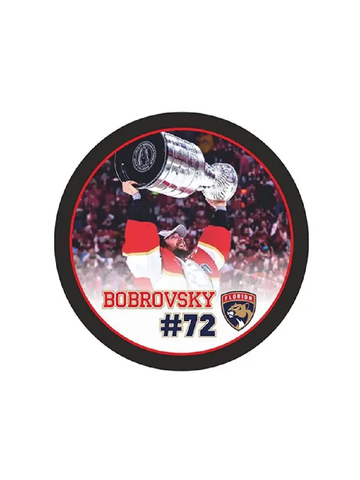 Шайба Sportfanat Игрок НХЛ BOBROVSKY Флорида с Кубком Стэнли 2024