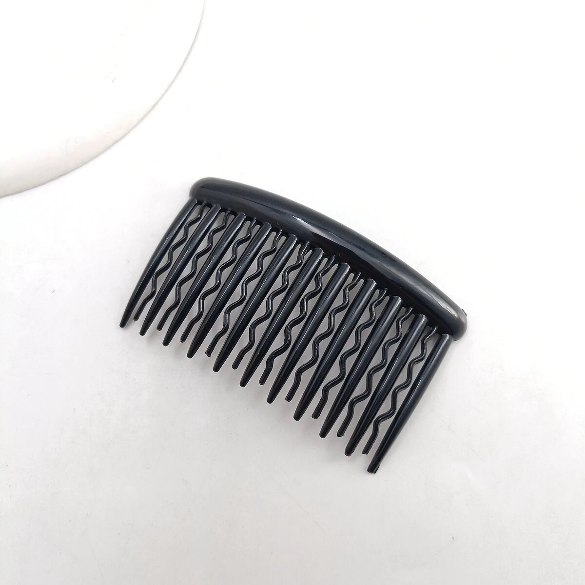 Французская скрученная расческа из пластика 21 Teeth Black