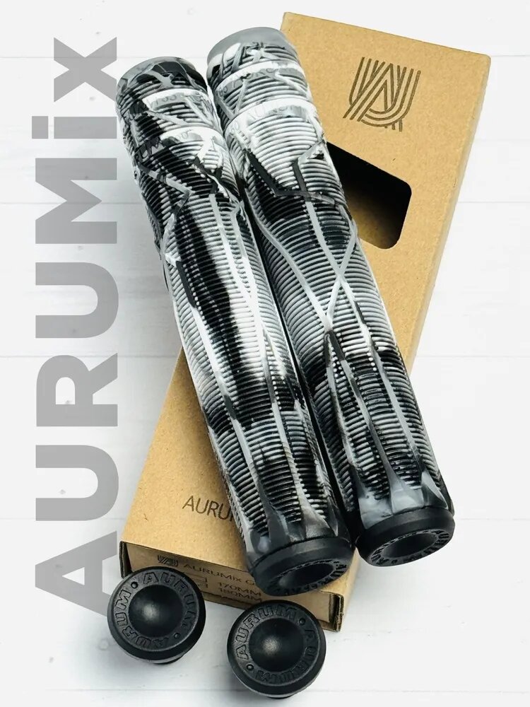 Грипсы AURUMix One Eighty 180мм Сиреневый/черный