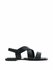 Босоножки Pollini Crossover-strap slingback sandals, размер 36 EU, black/black