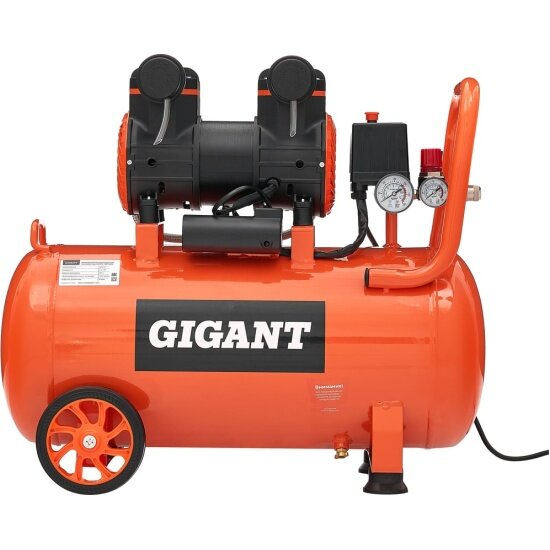 Безмасляный малошумный компрессор Gigant (50 л, 8 бар, 225 л/мин) GSWK-50/1400