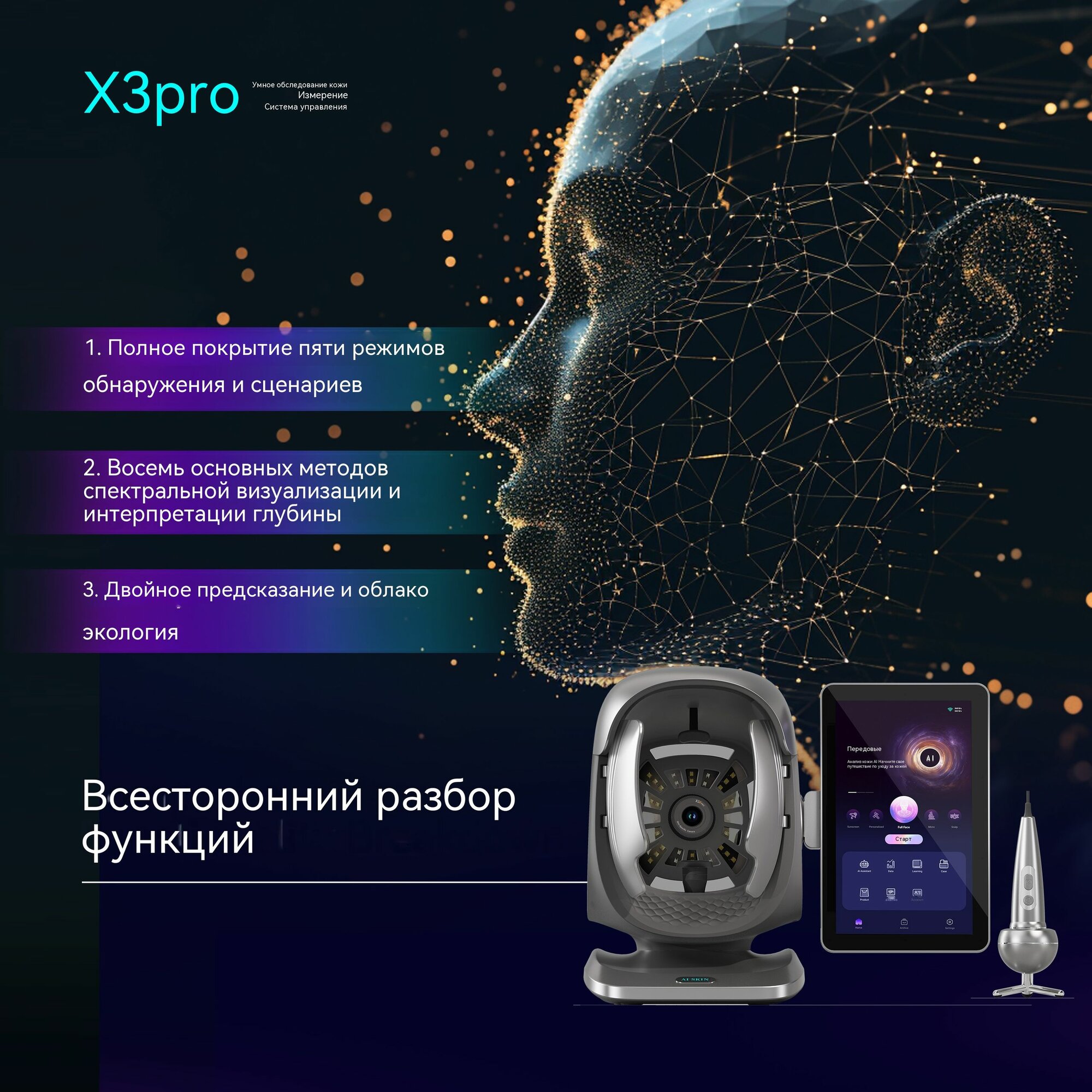 (X3-Pro) Кожный анализатор