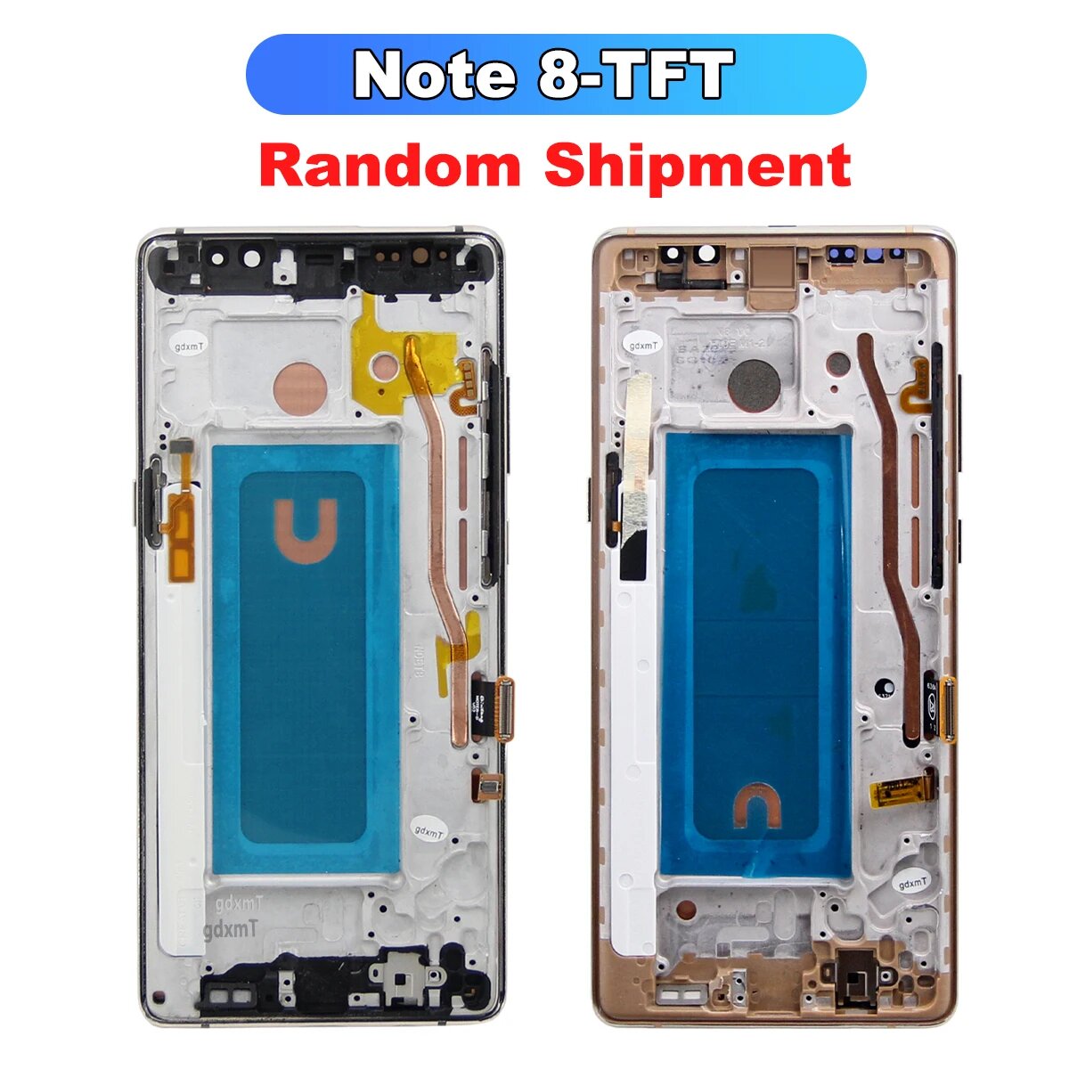 Экран для Samsung Note 8 Gold With Frame в сборе
