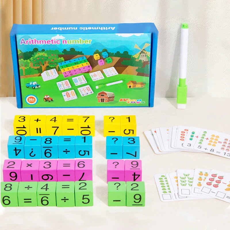Деревянная игра для изучения английской азбуки и арифметики Math Operation