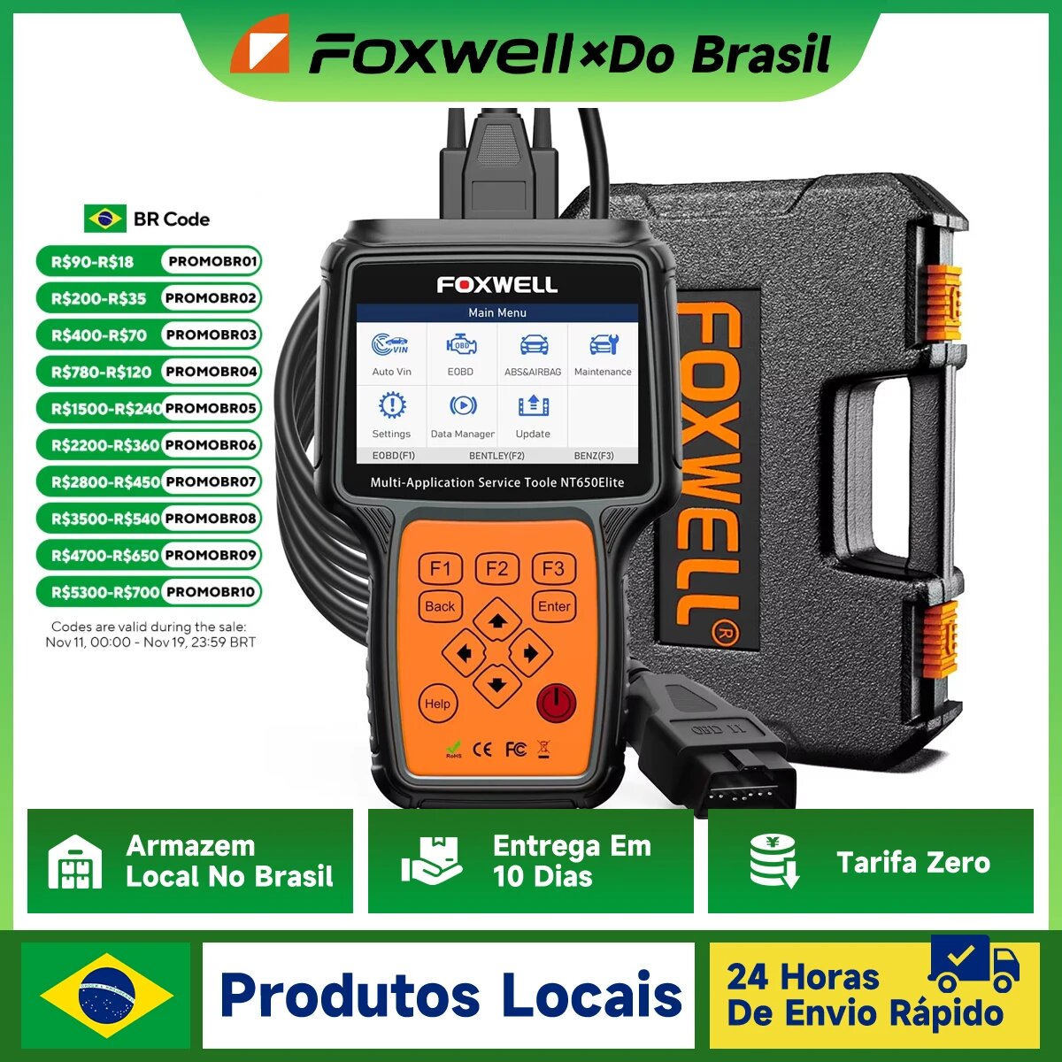 FOXWELL NT650 Elite беспроводной OBD2 автомобильный сканер SAS A/F OIL EPB BRT TPS 26 + сброс профессиональный автоматический диагностический инструмент