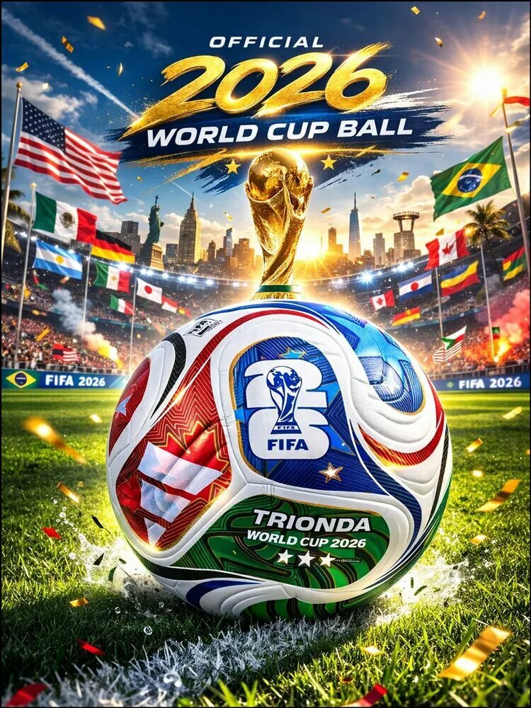 Footballisimo Мяч футбольный, 5 размер, красный