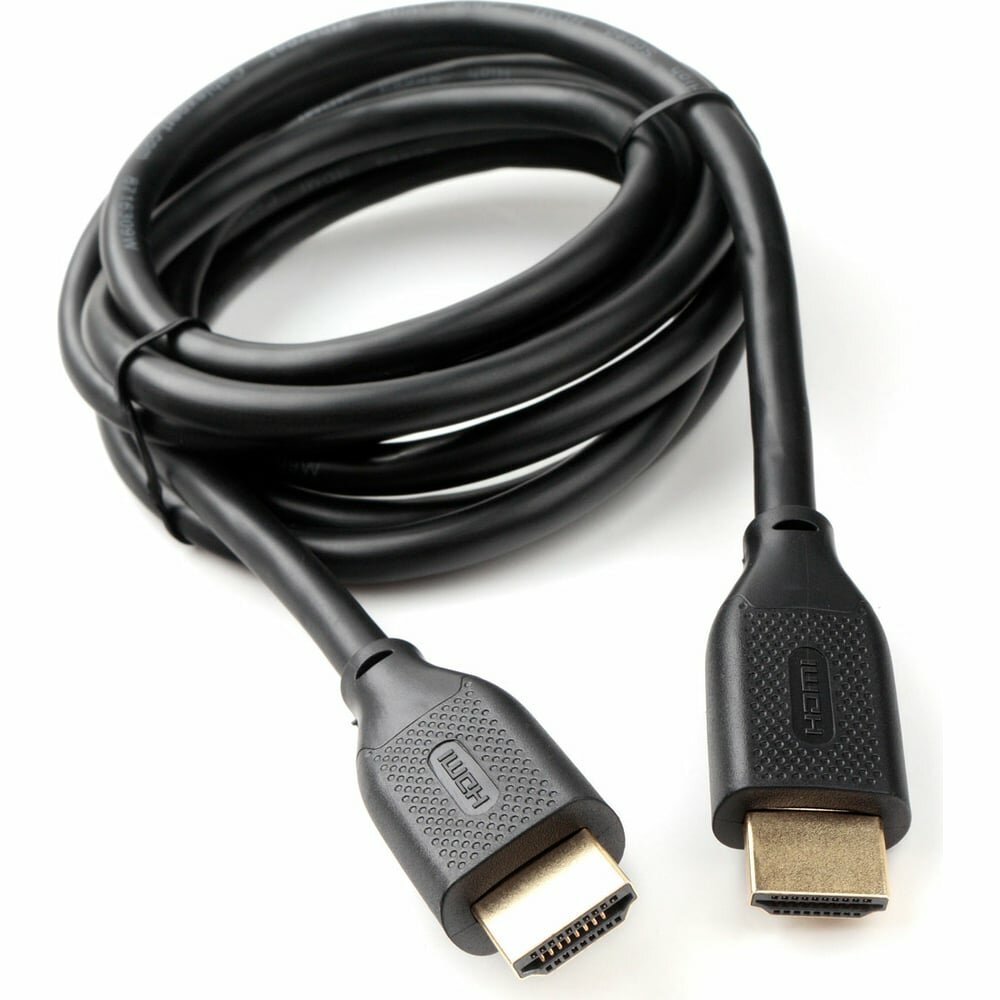 Кабель HDMI Cablexpert 2м, v2.1, 8K, 19M/19M, медь, позол. разъемы, экран, черный, пакет CC-HDMI8K-2M