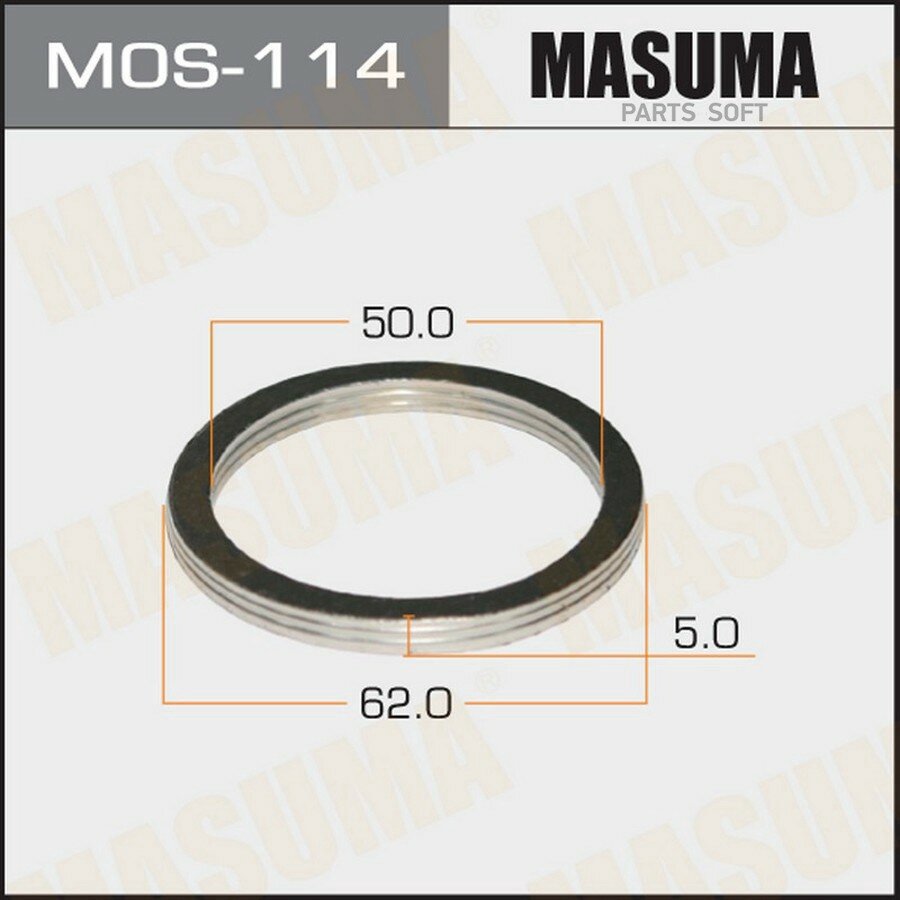 Кольцо глушителя уплотнительное 50 х 62 MASUMA MOS-114 | цена за 1 шт