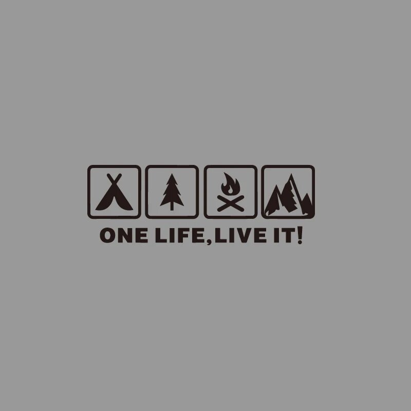 Наклейка "One Life, Live It!" для кемпинга