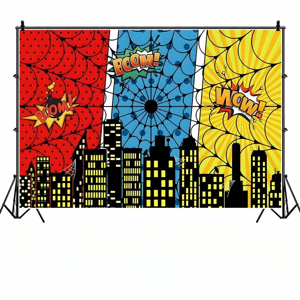 Фон для фотостудии Bonvvie Супергерой Город Vinyl 250X200cm, BJ-5172