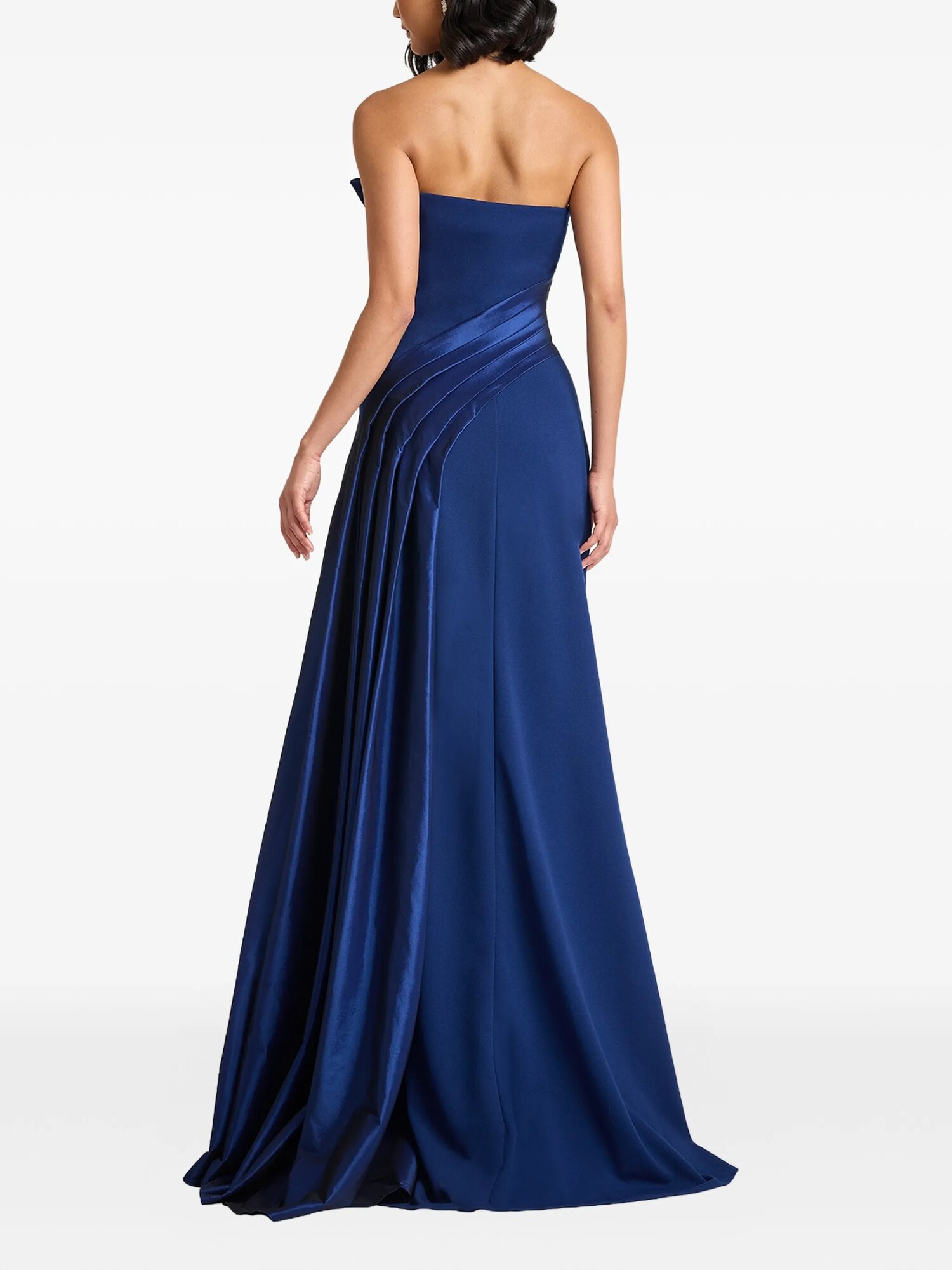 Платье Tadashi Pleated strapless maxi dress, размер 6, blue — фото 1