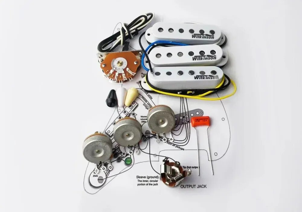 Wilkinson WVS 60 Alnico5 SSS Single Coil Гитарный пикап с набором проводки потенциометра 1 комплект
