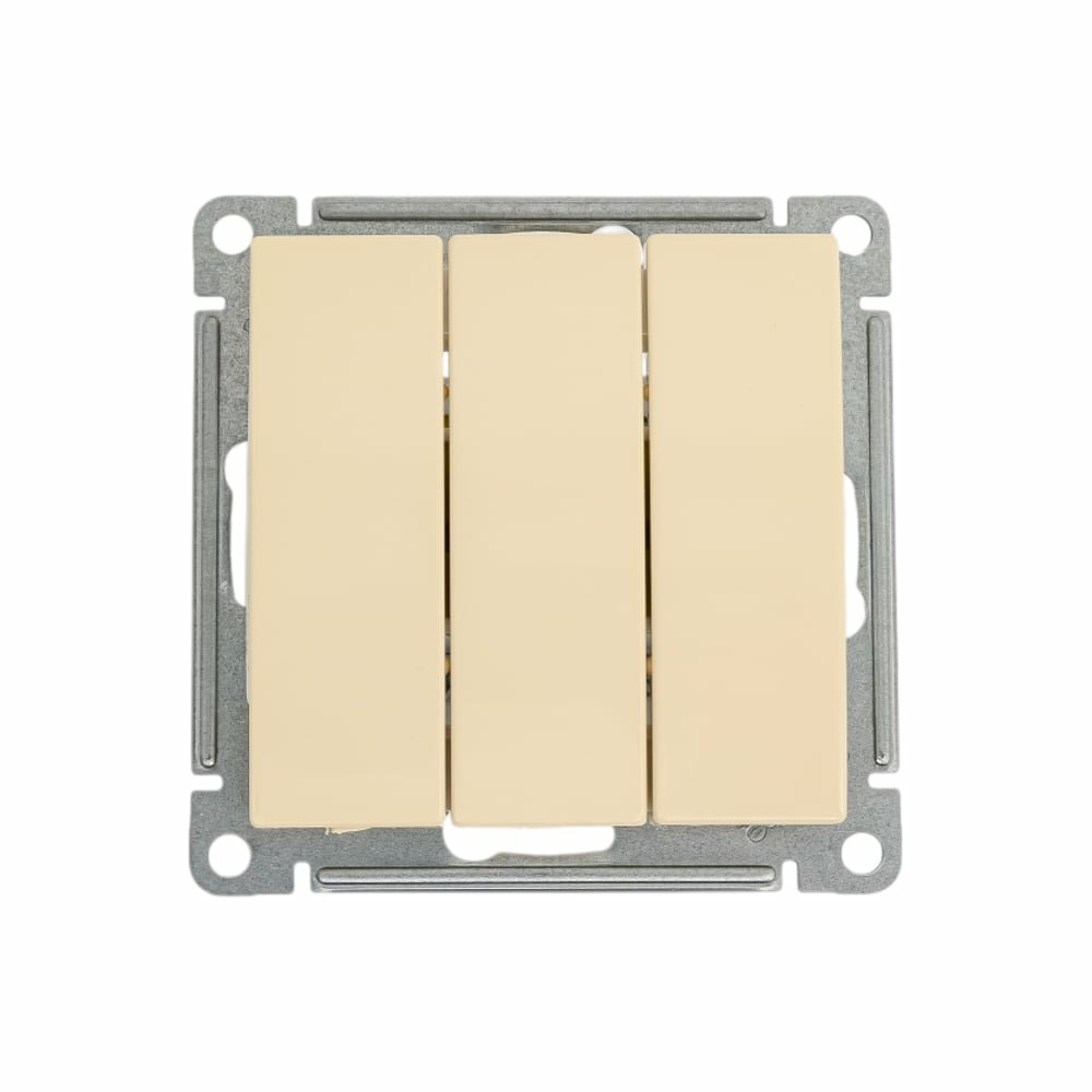 Механизм 3-клавишного выключателя Systeme Electric W59 10ах, слоновая кость VS0510-351-2-86