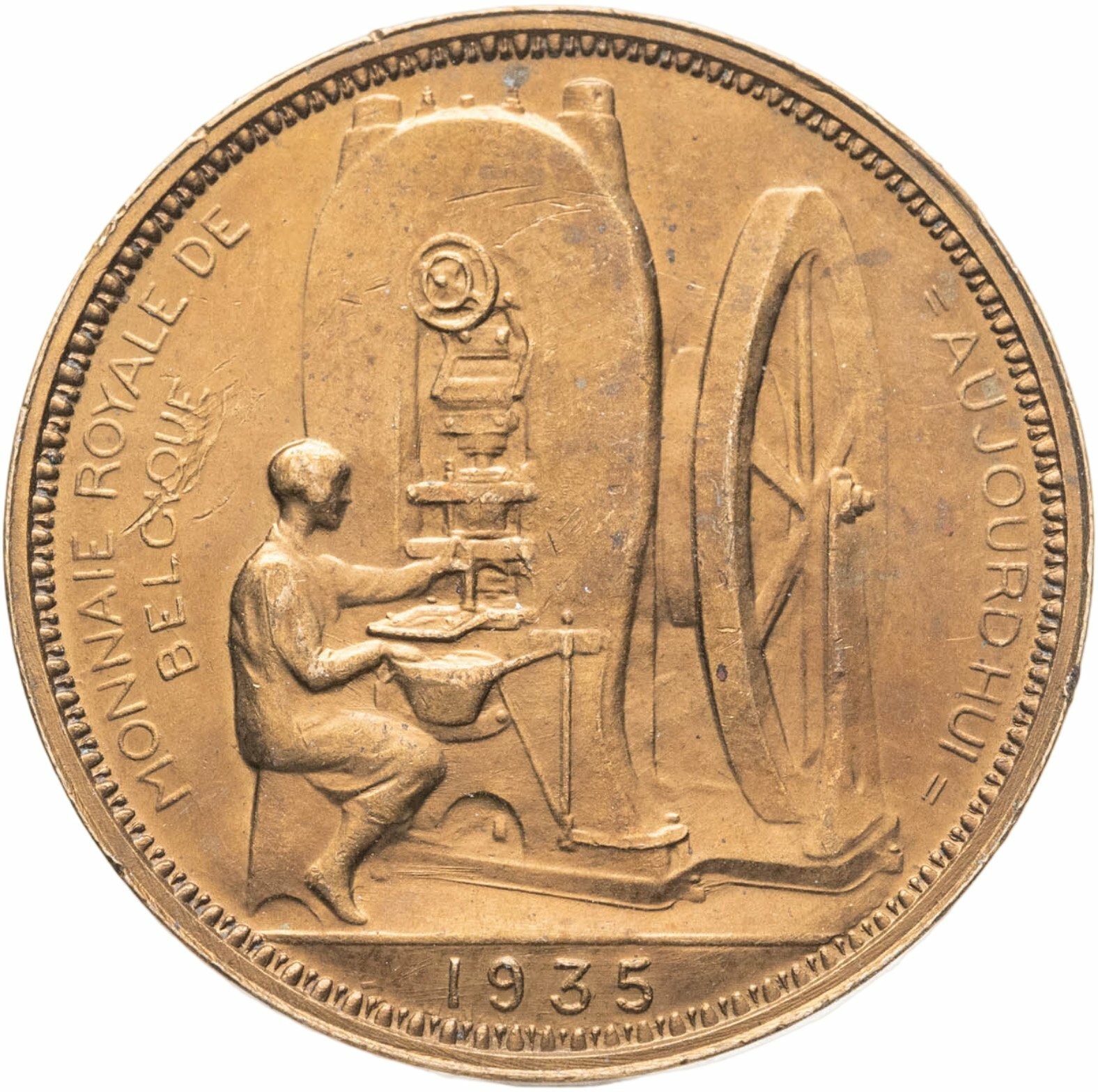 Бельгия ярмарочная медаль "Выставка" 1935