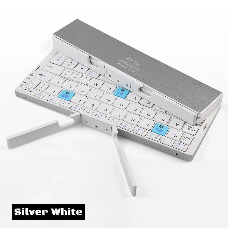 Складная Bluetooth-клавиатура BOW, Silver White, Russia Layout