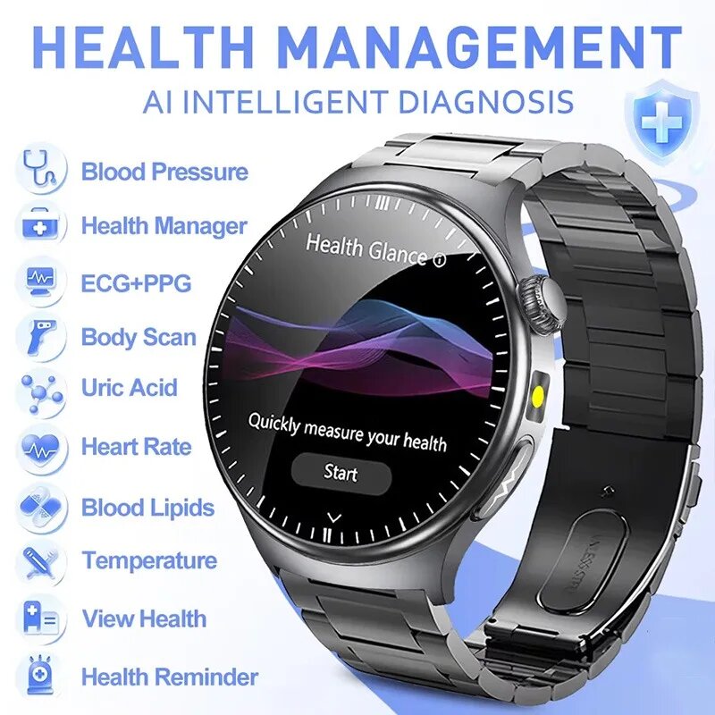 Xiaomi Mijia Smart Watch ECG PPG Давление Кислород Браслет black crude steel