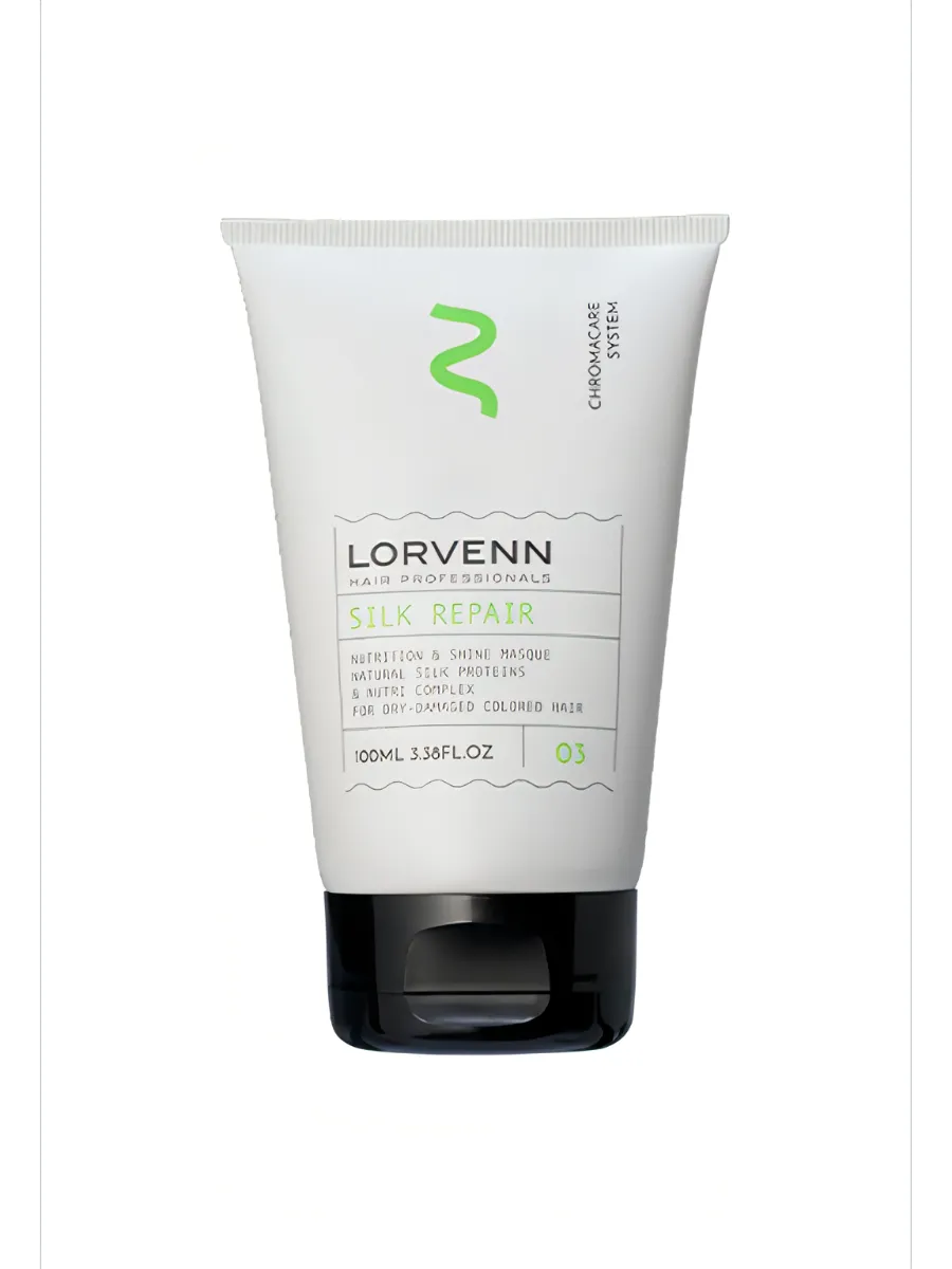 Маска Lorvenn Silk Repair Nutrition & Shine интенсивная реструктурирующая для поврежденных и окрашенных волос, 100 мл