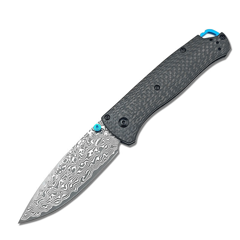 Benchmade15018 Складной нож EDC с карбоновой рукоятью и дамасским лезвием высокой твердости, портативный карманный инструмент