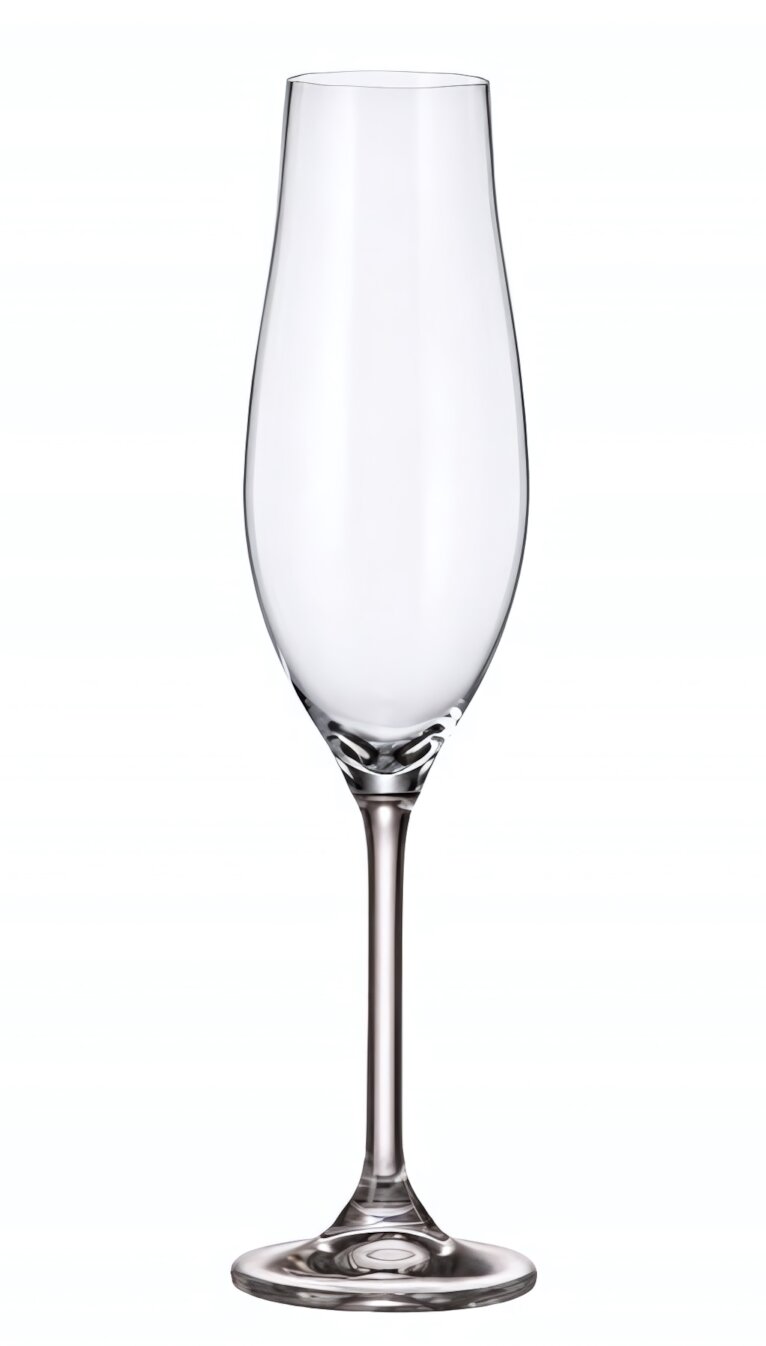 Бокалы для шампанского "VIREO" 200 мл, 2 шт, хрусталь, на ножке, Crystal Bohemia