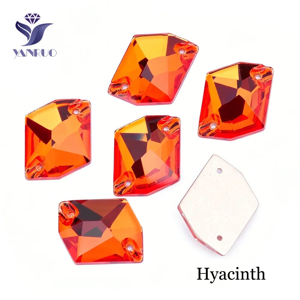 Граненые кристаллы YANRUO 3265, 10-27 мм, цвет в ассортименте, 6-56 см