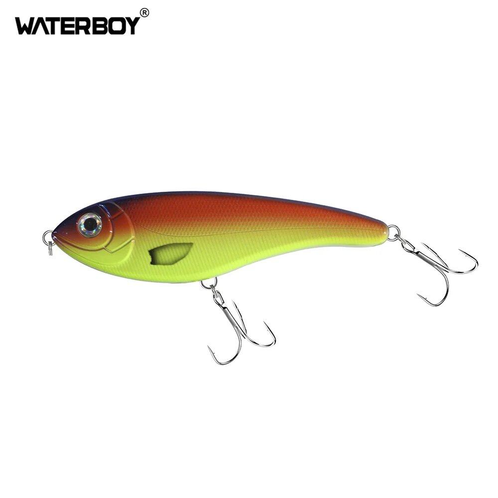 WATERBOY Мусли Бунтер Джеркбейт Медленно Тонущий 12cm 33g, Color 30