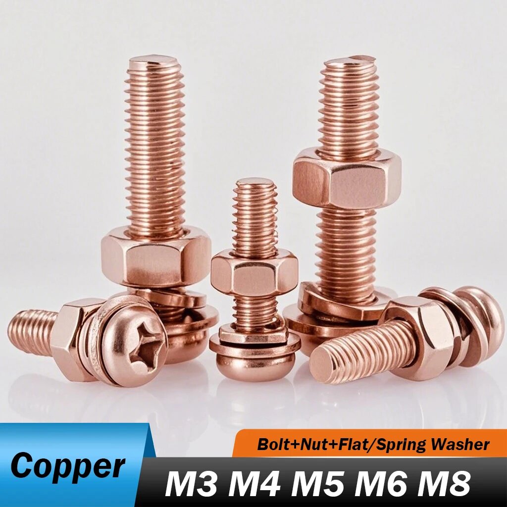 Набор медных винтов Yiqianyuan M3 M4 M5 M6 M8 длиной 5-40 мм 16mm, M3(5pcs)