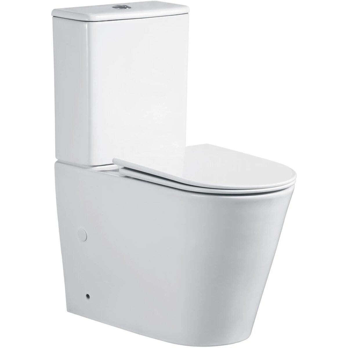Унитаз-компакт Ceruttispa Piera CT10560 безободковый, торнадо, с сиденьем микролифт, белый