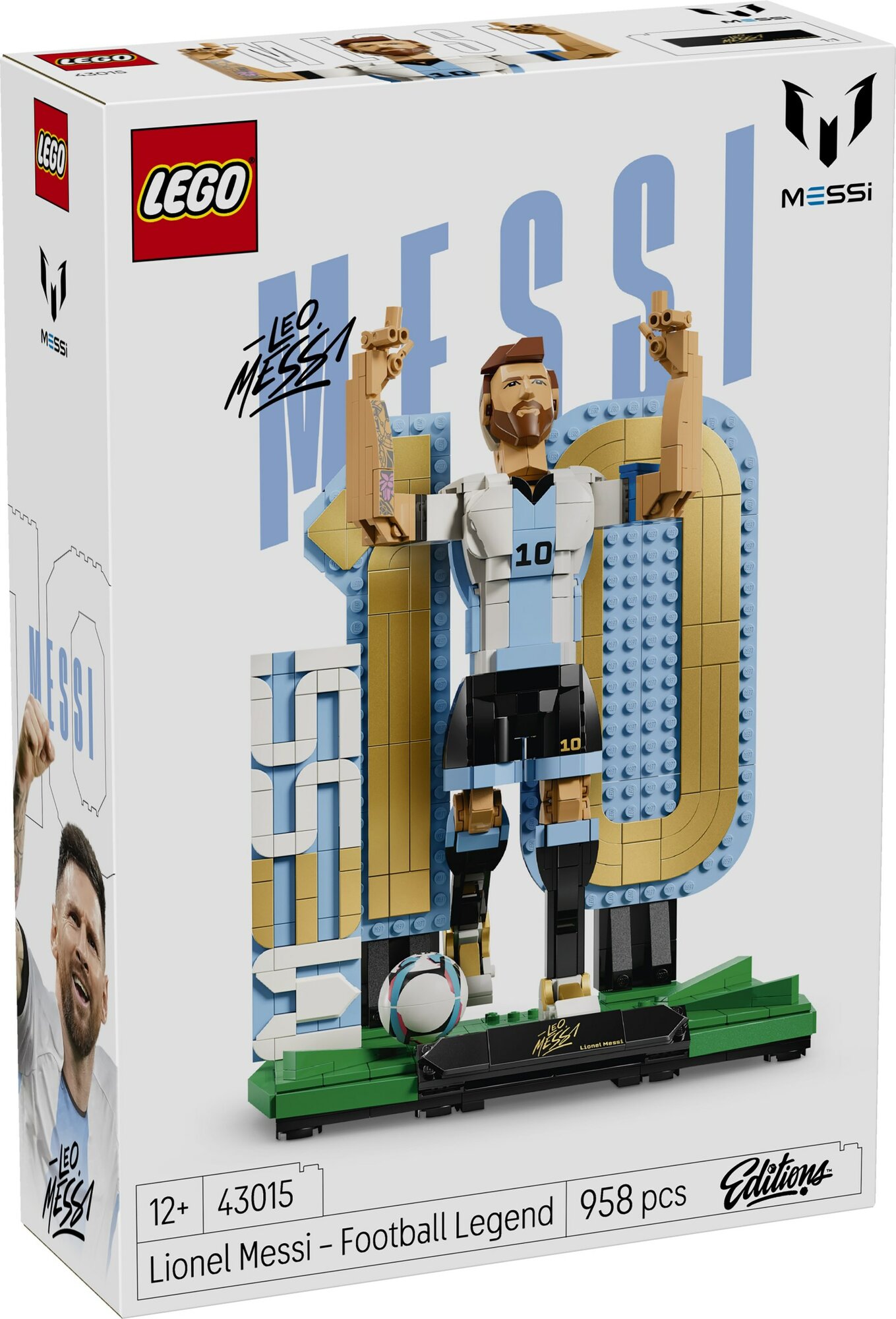 Конструктор LEGO Editions 43015 Лионель Месси — легенда футбола, 958 дет.