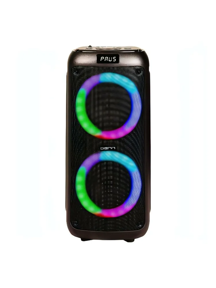 Портативная музыкальная система Mini Denn Partybooster DPS315, подсветка, функция караоке