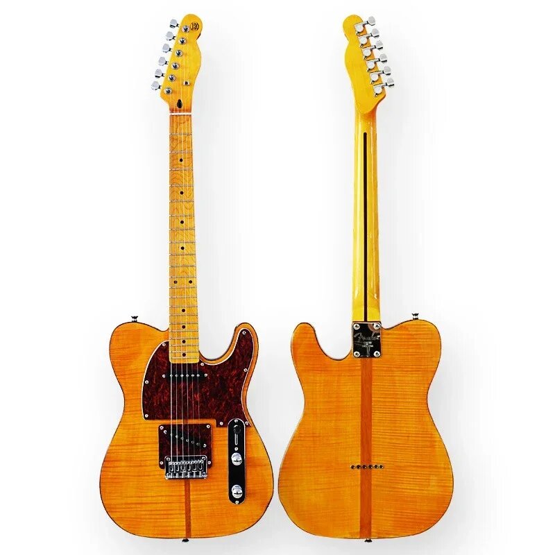 2025/Paisen Высококачественная электрогитара Mahogany Flame Maple Tl, изготовленная с 22 ладами