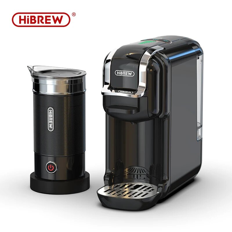 HiBREW 5 в 1 Многофункциональная капсульная кофемашина Горячая/Холодная DG Капучино Nes Маленькая капсула ESE Pod Молотый кофе Кафетерия 20Bar H2B