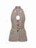 Жилет MONSE Houndstooth-pattern cross-lapel vest, размер 6, коричневый