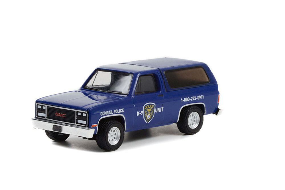 Модель коллекционная GREENLIGHT Gmc jimmy conrail police K-9 unit 1990 (длина модели 6-10 см)
