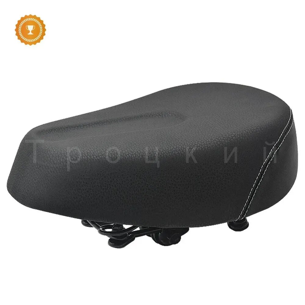 GM Седло для электровелосипеда, широкое, с четырьмя пружинами, мягкая накладка, черное