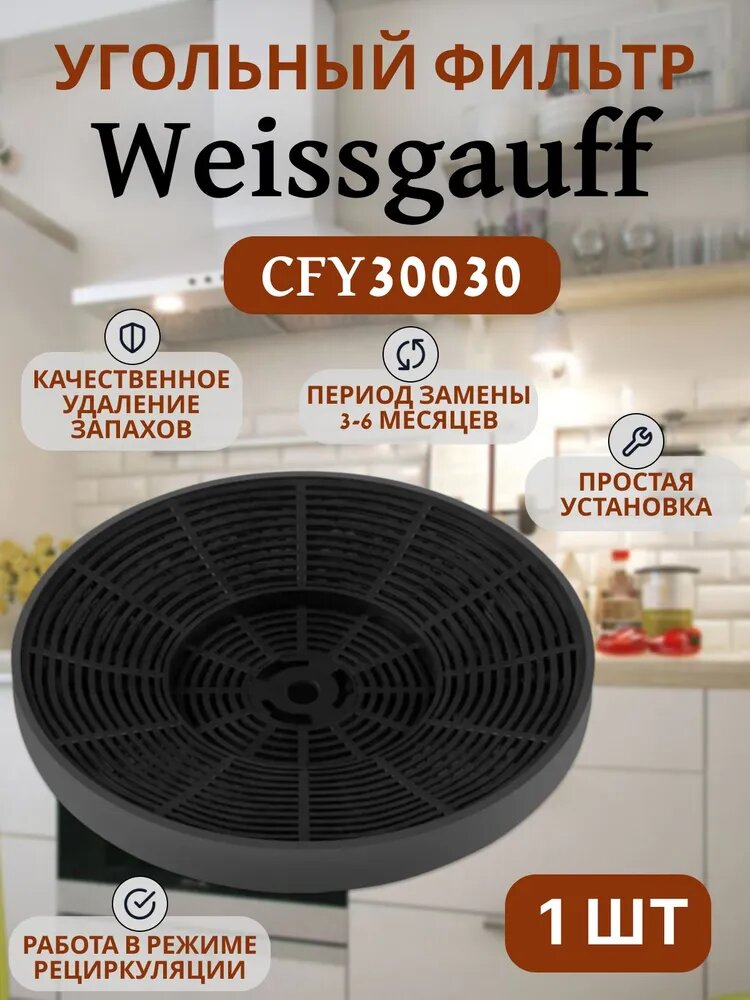 Угольный фильтр Weissgauff CFY 30030, сменный, 1 шт