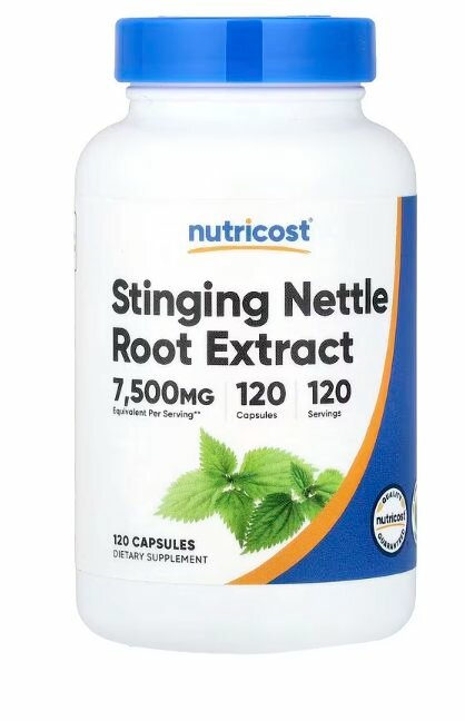 Nutricost, экстракт корня крапивы двудомной, 120 капсул