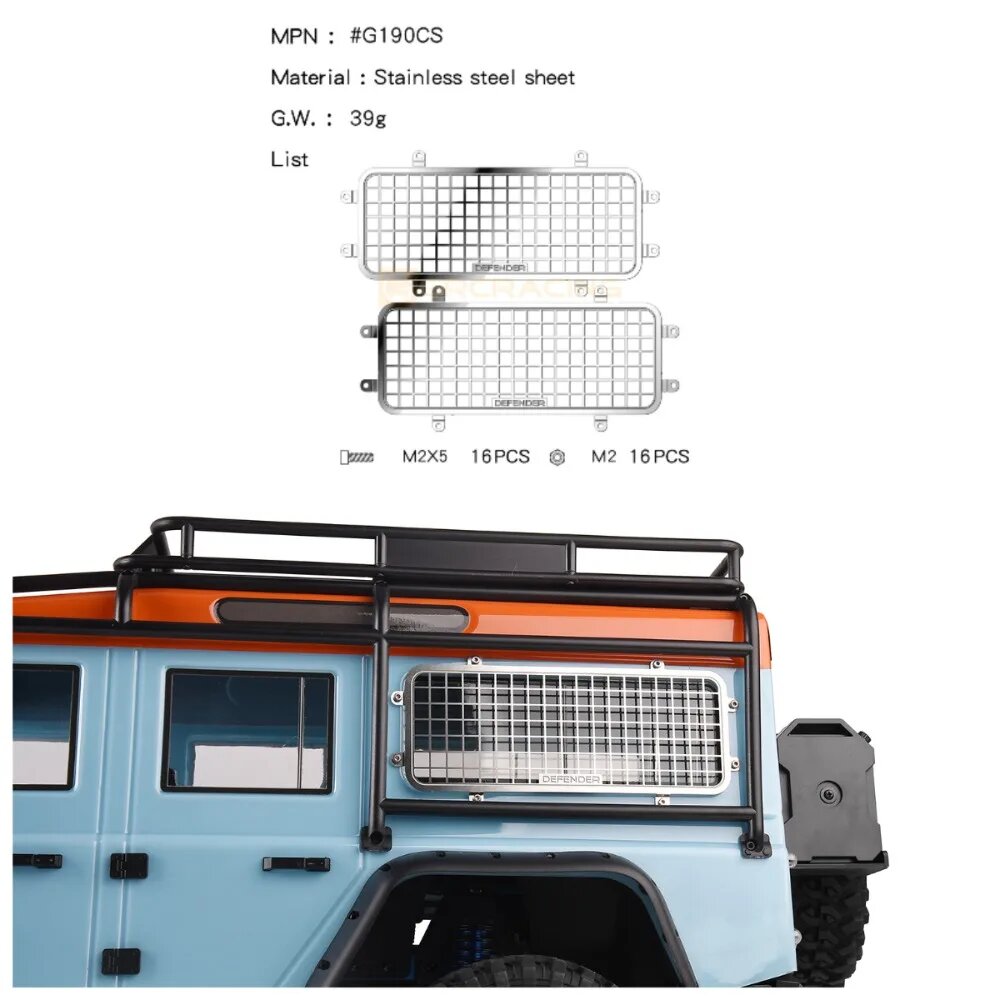 Металлическая декоративная модификация для RC автомобиля MJX H8H Land Rover Defender C190CS